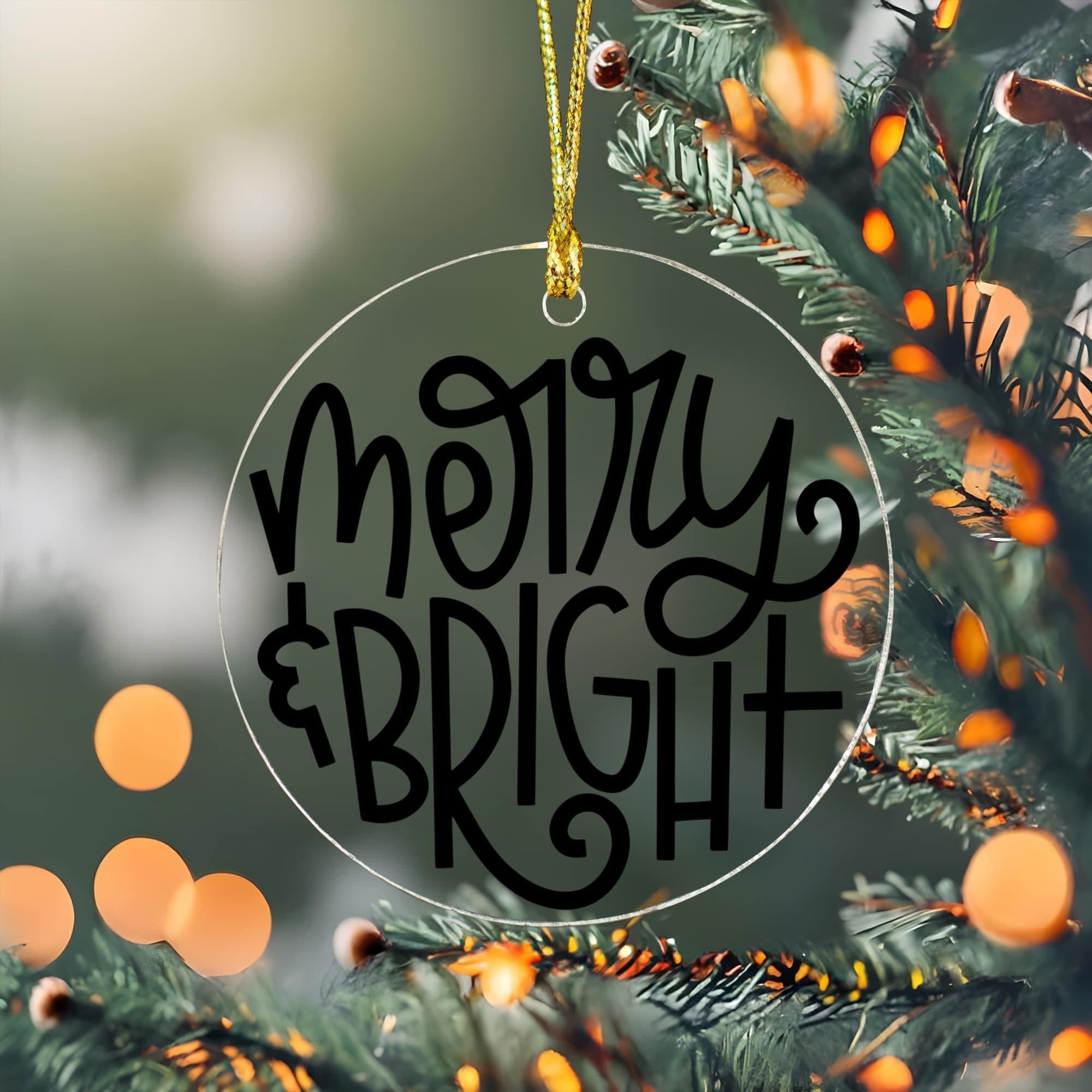 Acrylic holiday ornaments – Alexgrecolettering